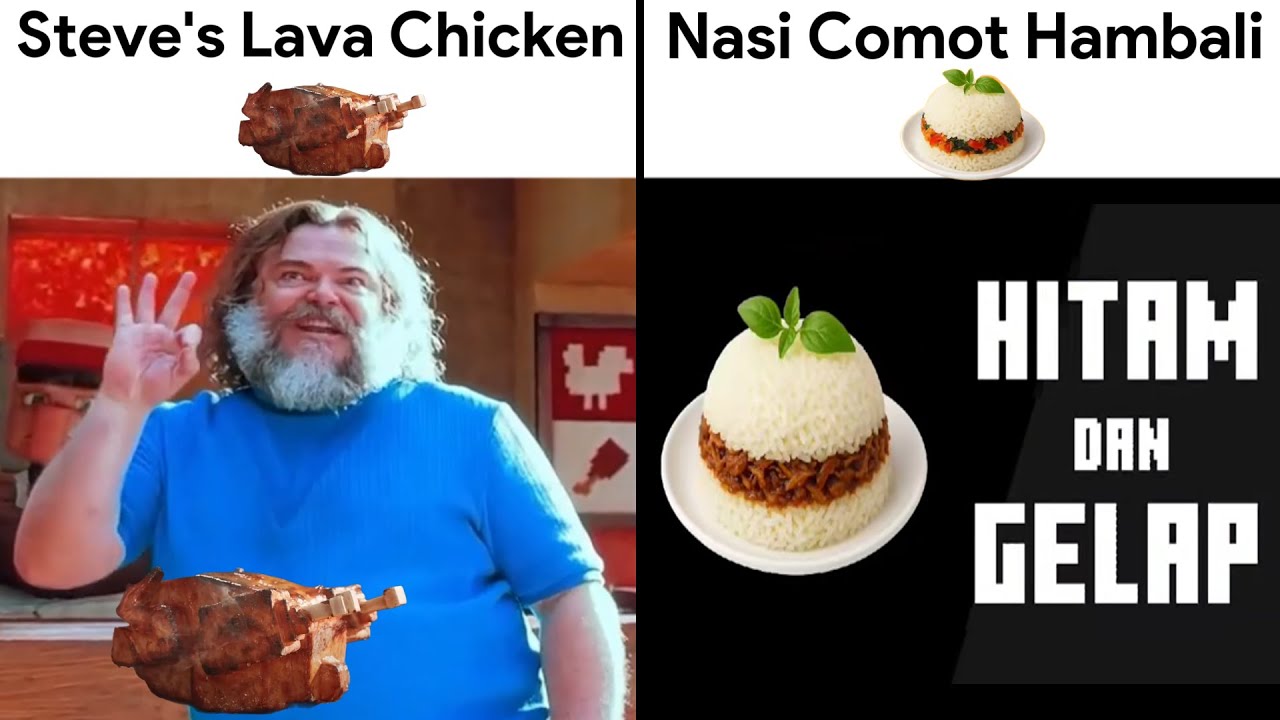 Steve's Lava Chicken or Nasi Comot Hambali 😋 - YouTube