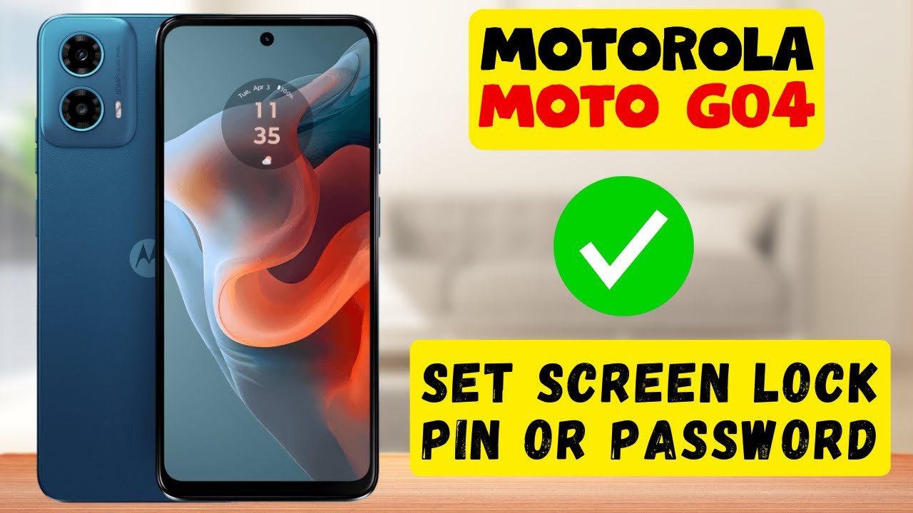 Set Screen Lock Pin or Password Motorola Moto G04 || How to Set Screen ...
