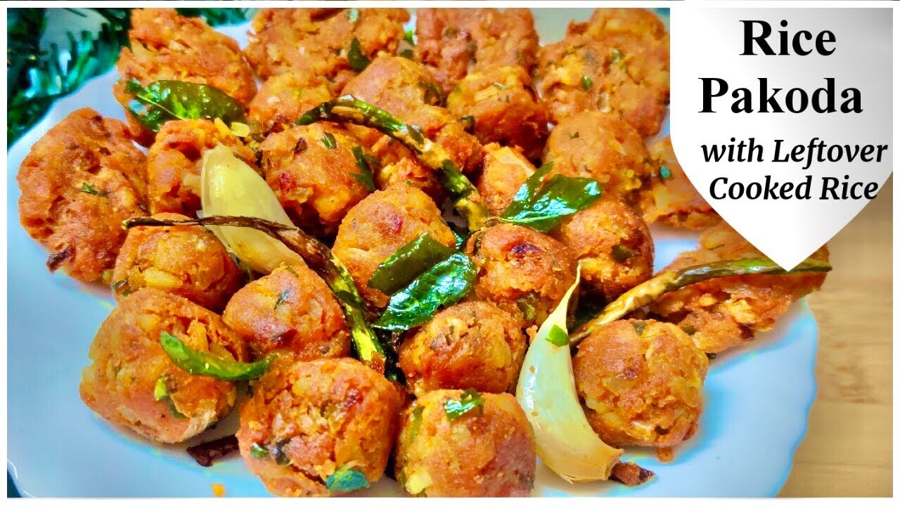 Rice Pakoda,എളുപ്പത്തിലൊരു നാലുമണി പലഹാരം,leftover Cooked Rice Pakoda ...