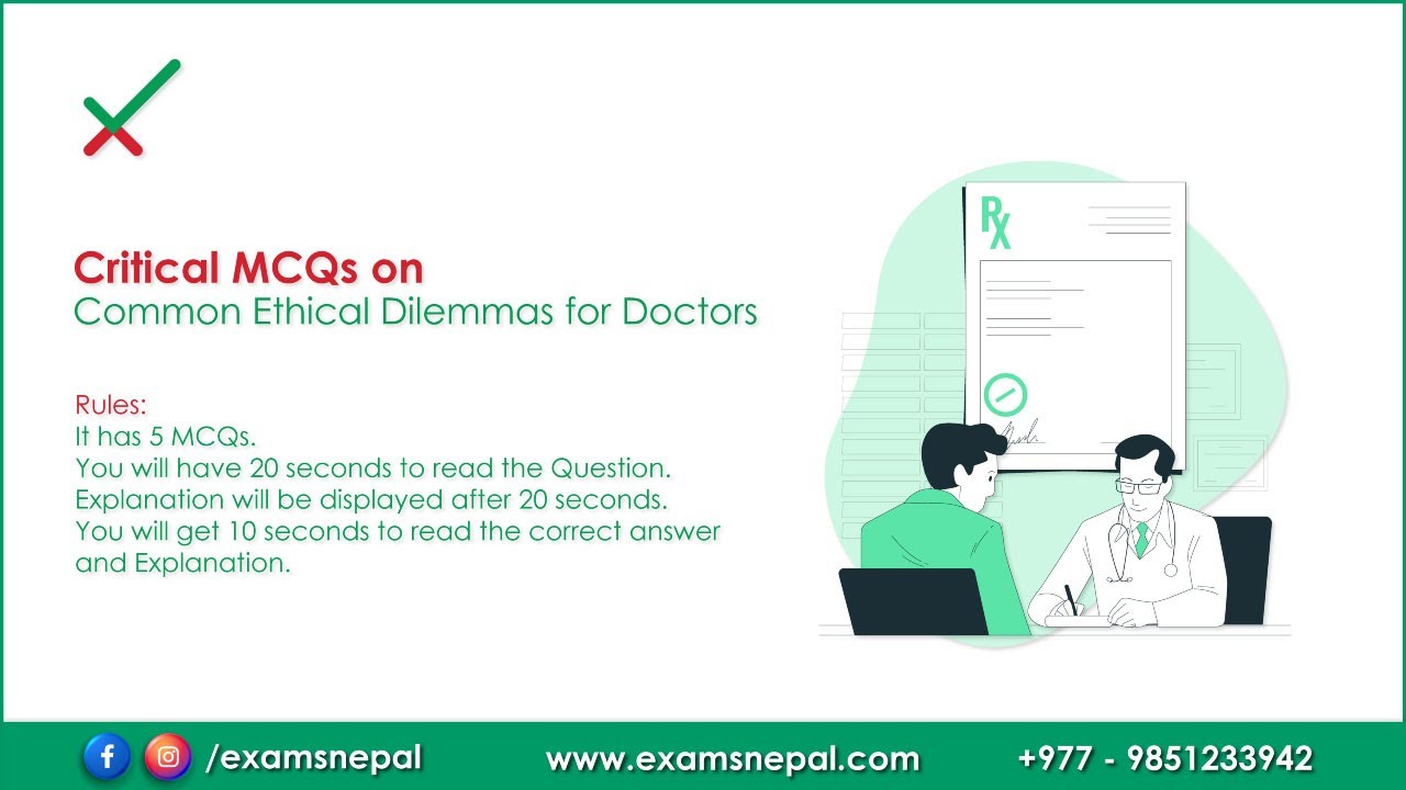 Ethical Dilemmas For Doctors In Training: Critical Mcqs - YouTube