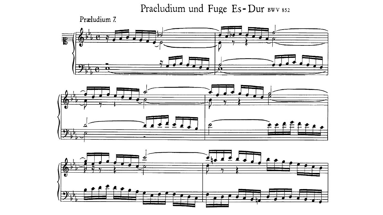 JS Bach: Prelude and Fugue in E flat major BWV 852- Robert Riefling ...