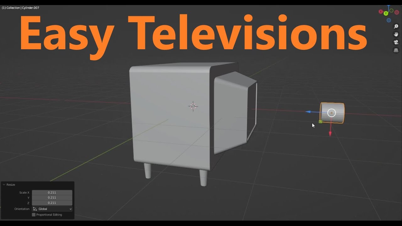 Blender tutorial Television's done easy - YouTube