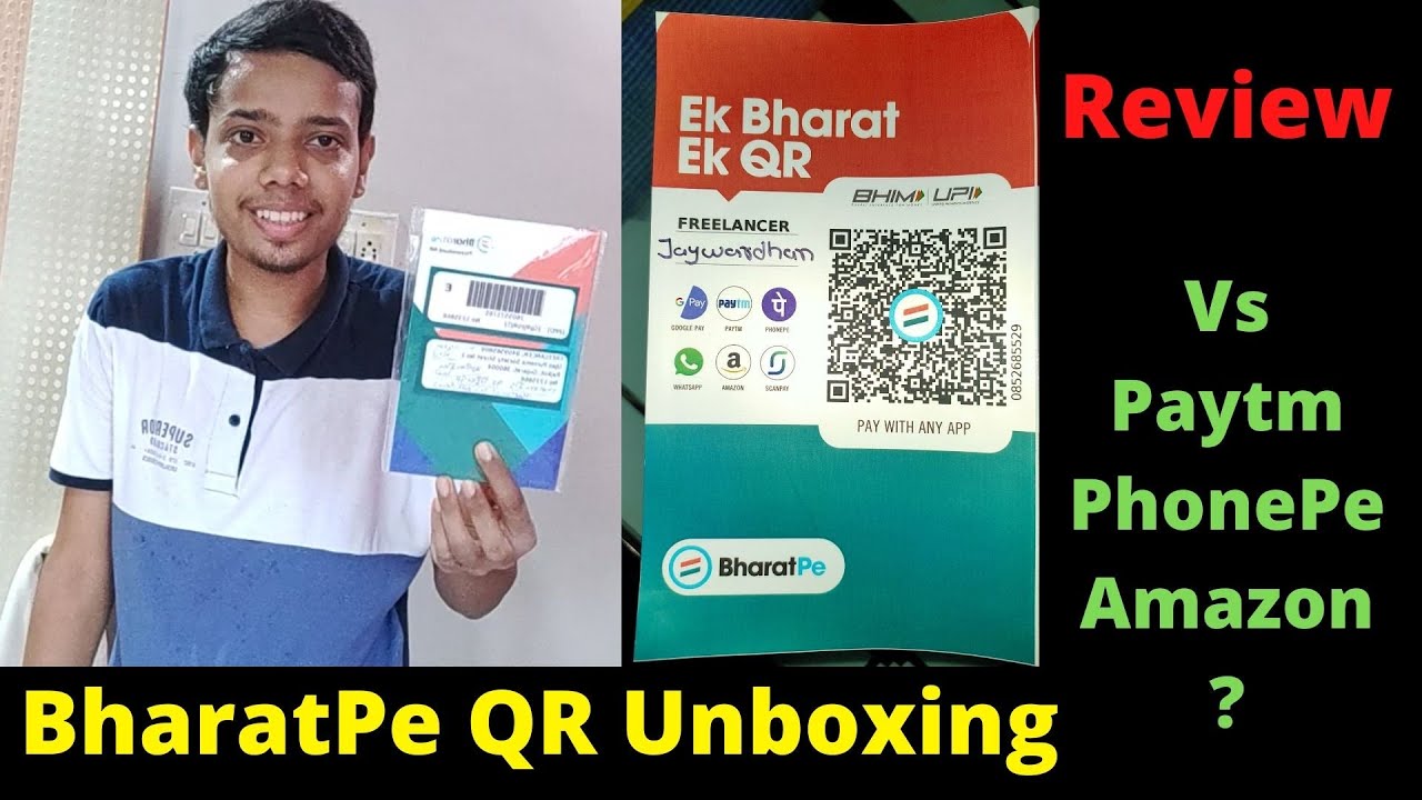 BharatPe QR Code Unboxing & Review | JB Tech Tricks - YouTube