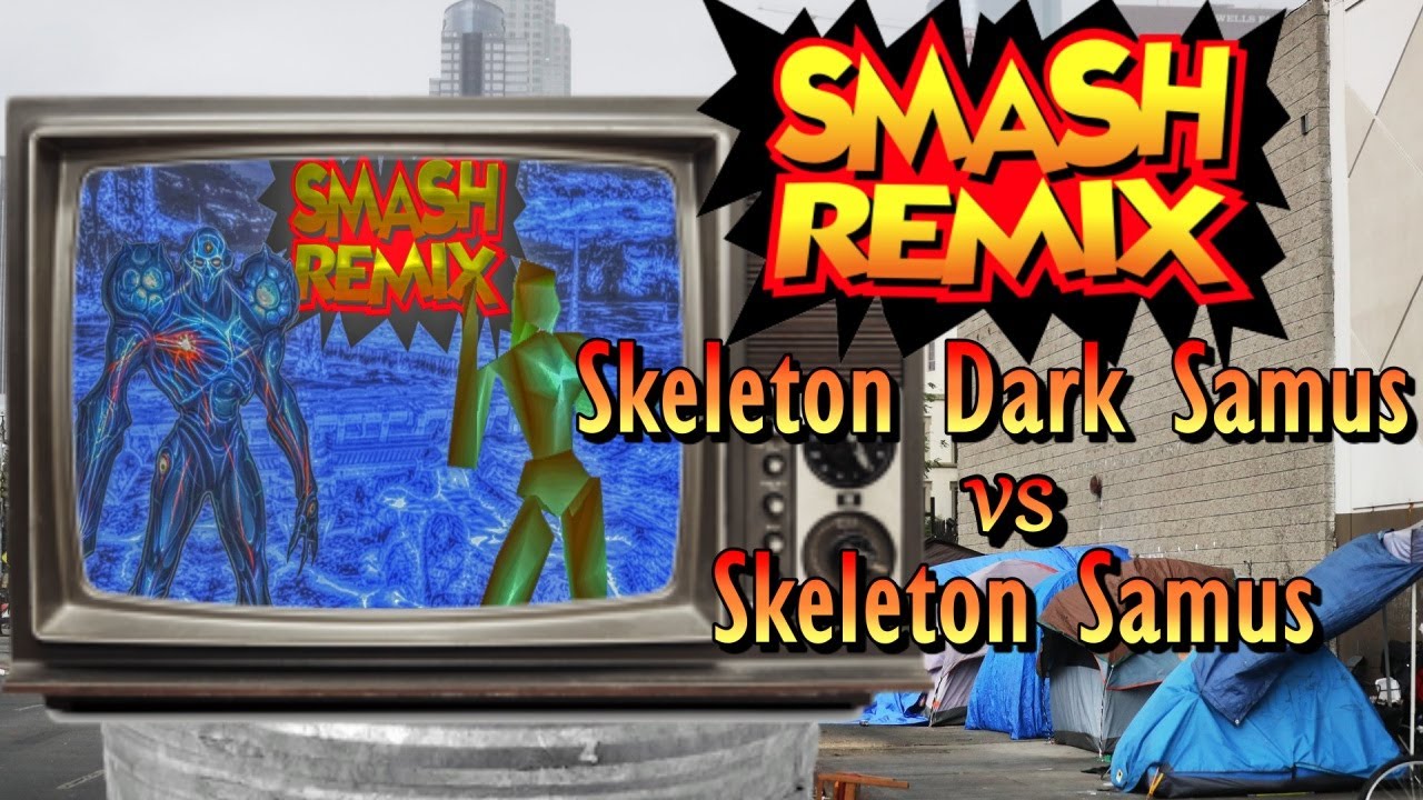 Super Smash Remix 0.9.5 Skeleton Samus vs Skeleton Dark Samus!!! - YouTube