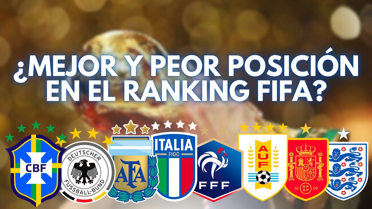 CAMPEONES DEL MUNDO: MEJOR Y PEOR POSICIÓN EN EN RANKING FIFA 🏆⚽ | # ...