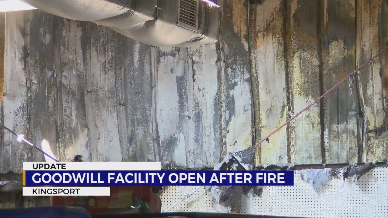 Donations still accepted at Kingsport Goodwill after Monday fire - YouTube