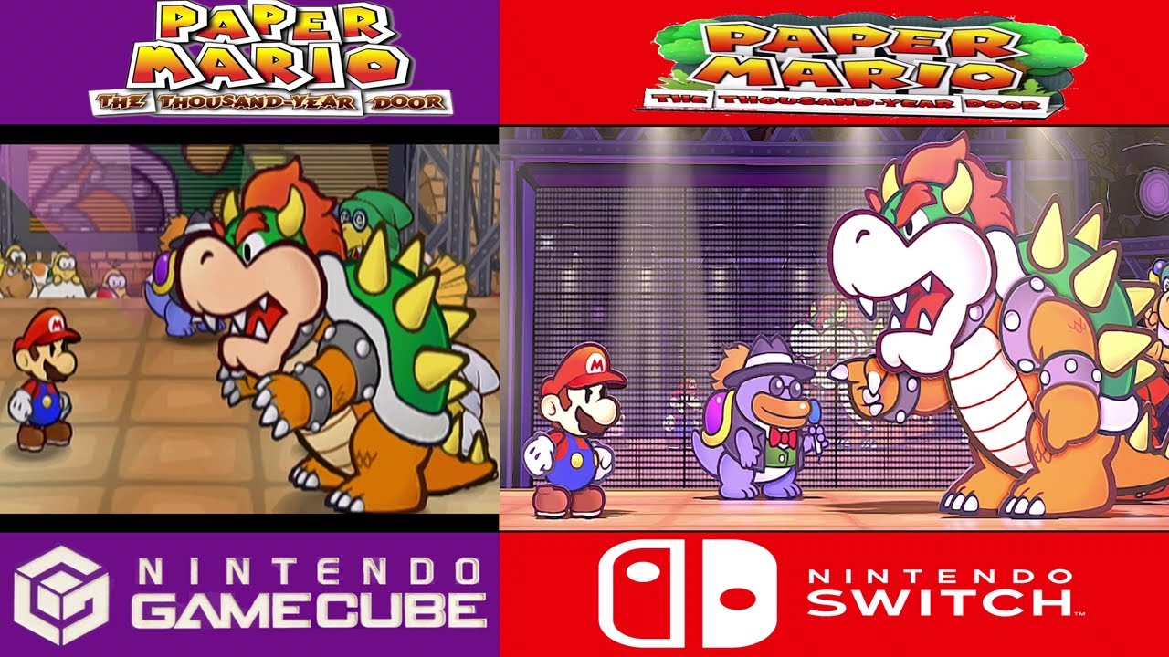 Paper Mario TTYD GC Vs Switch Comparison - Bowser in Glitz Pit - YouTube