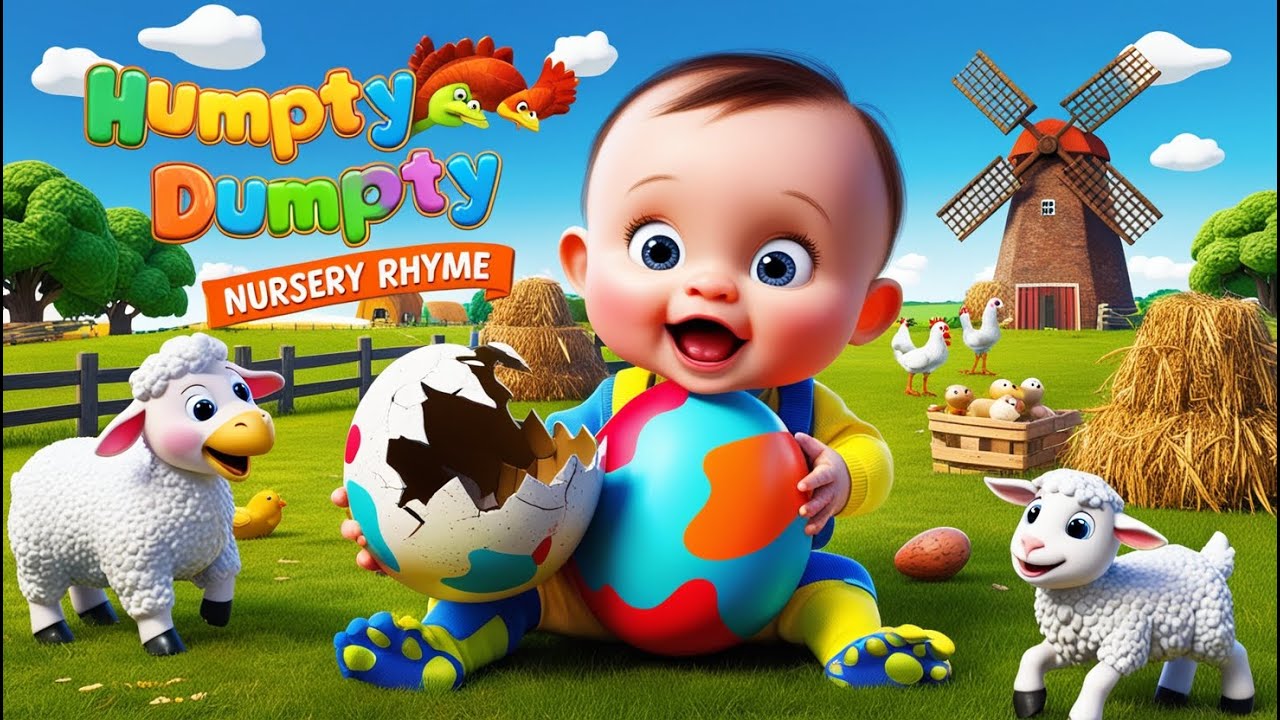 Humpty Dumpty Rhyme for Kids | Classic Nursery Rhyme Song | Fun ...