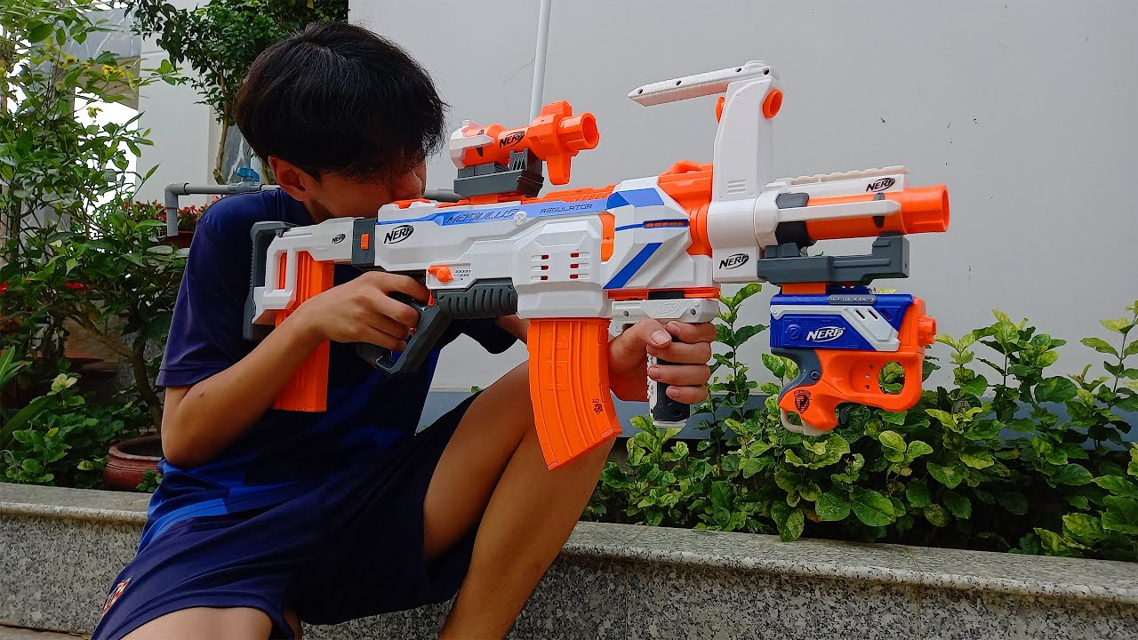 NERF GUN - SUPER GUN BATTLE - Phiên Bản Trẻ Trâu Siêu Hài - YouTube