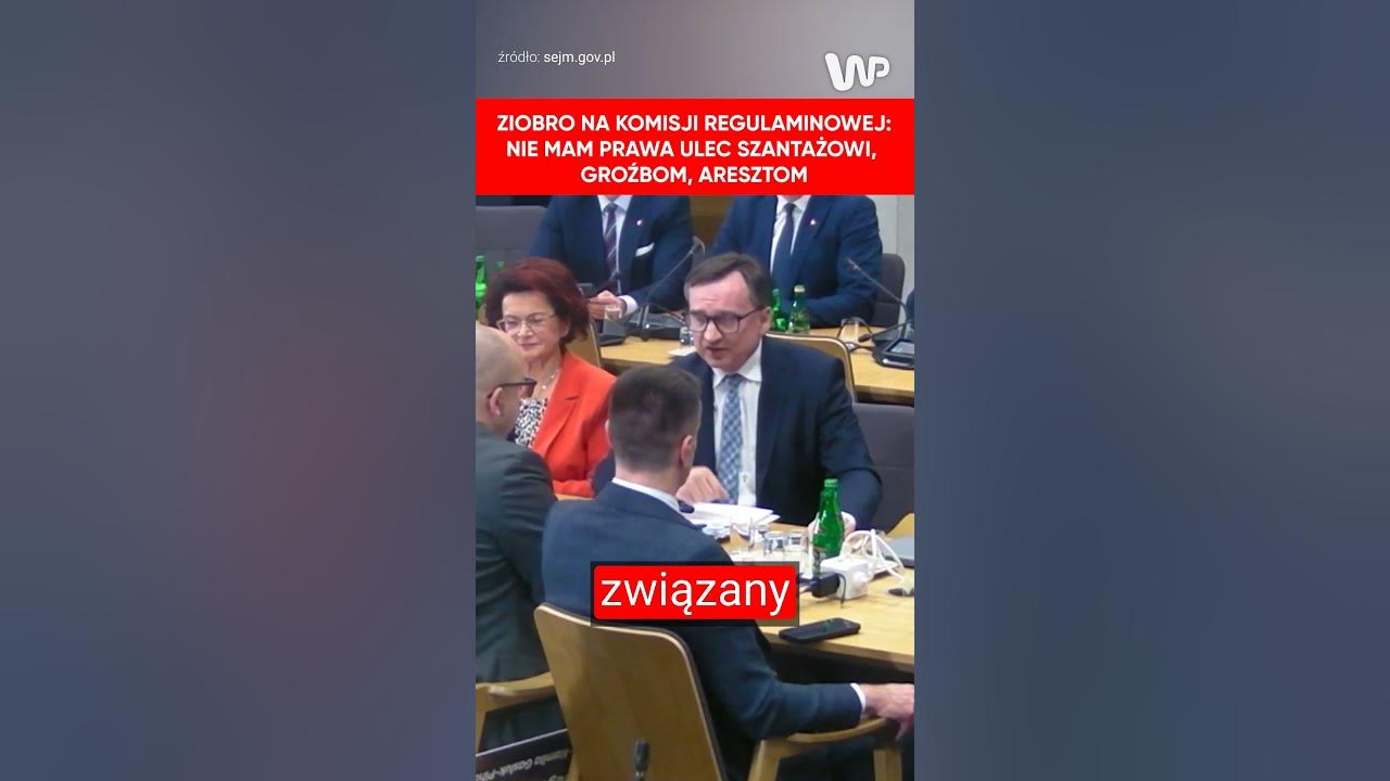 Ziobro odgrażał się na komisji regulaminowej - YouTube