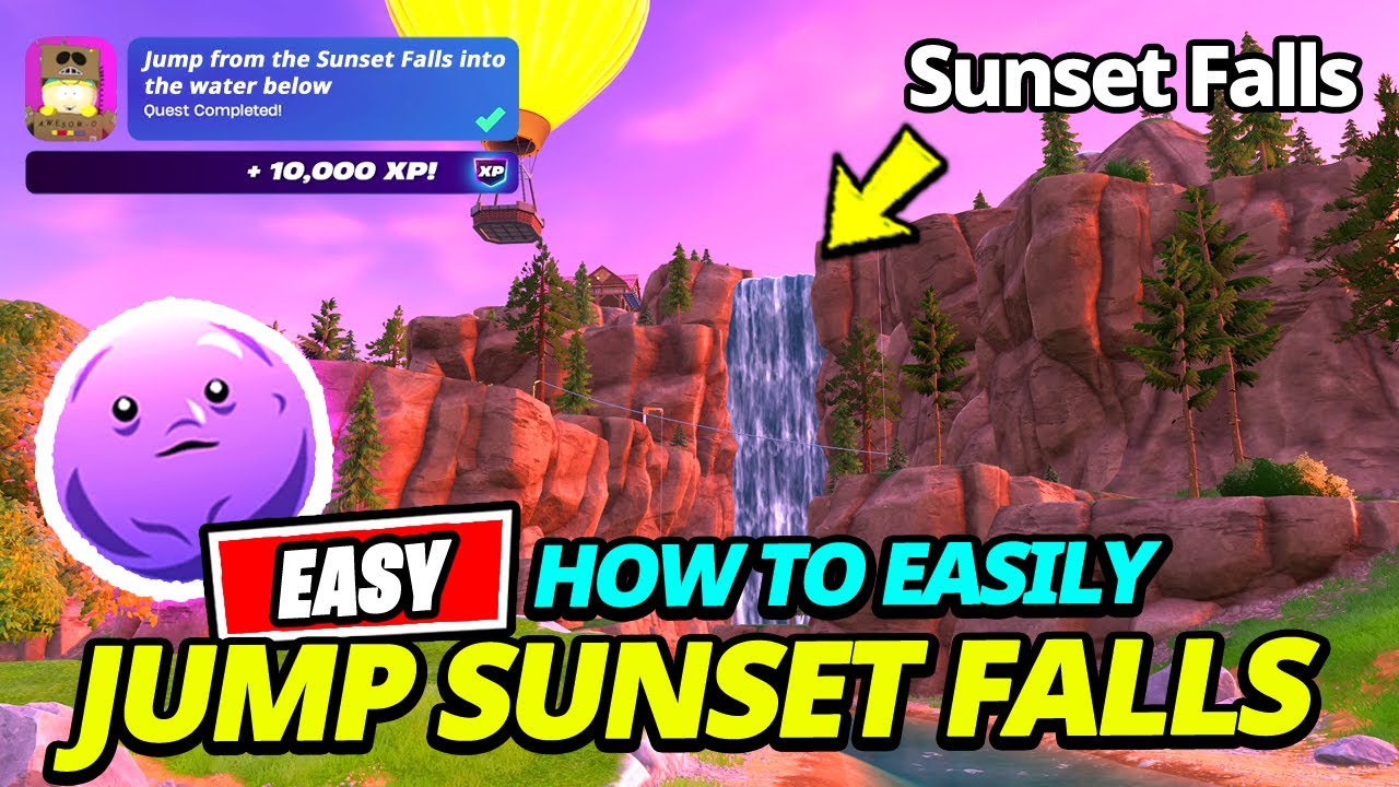 How to EASILY Jump from the Sunset Falls into the water below ...