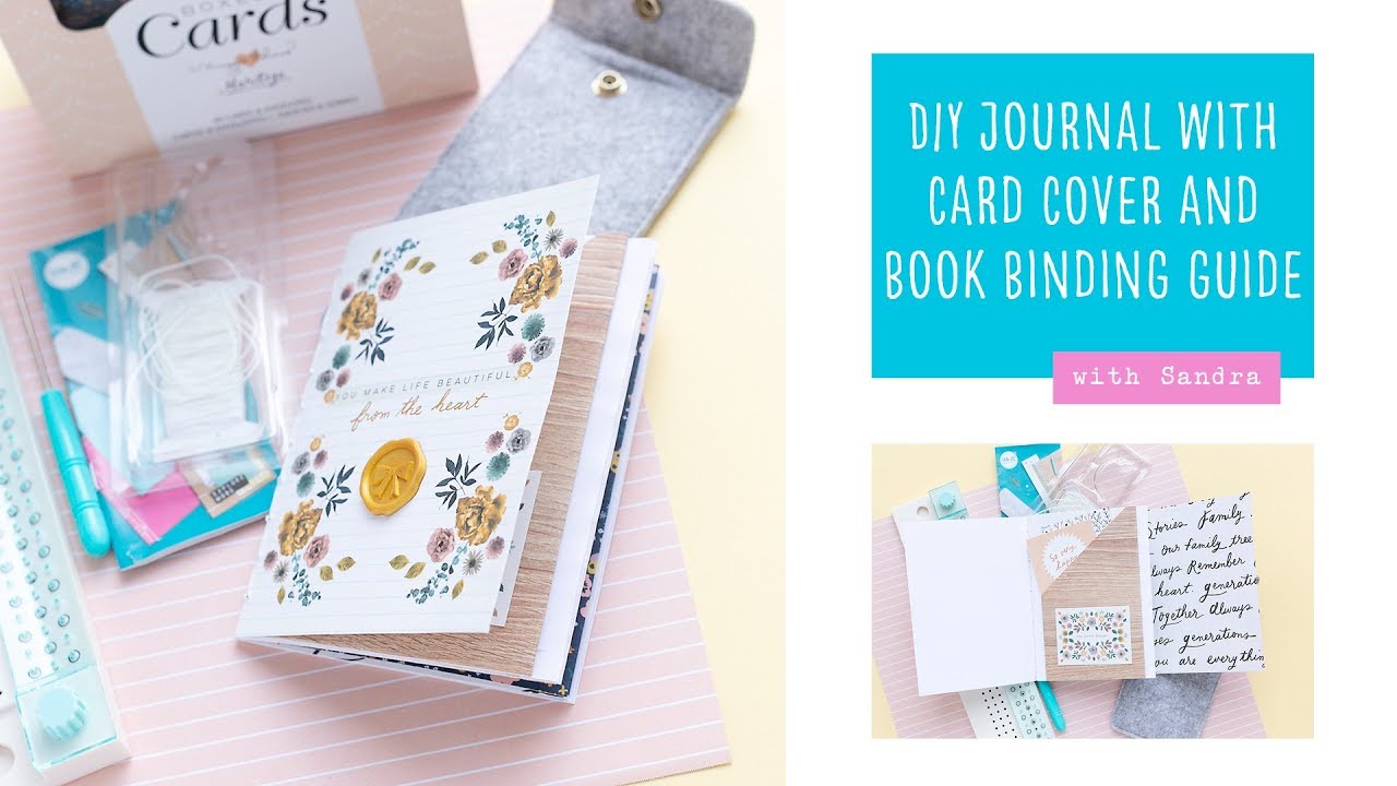 DIY Journal with Card Cover and Book Binding Guide - YouTube