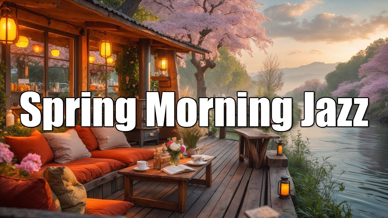Tranquil Spring Retreat | Morning Jazz with Cozy Spring Porch Ambience ...