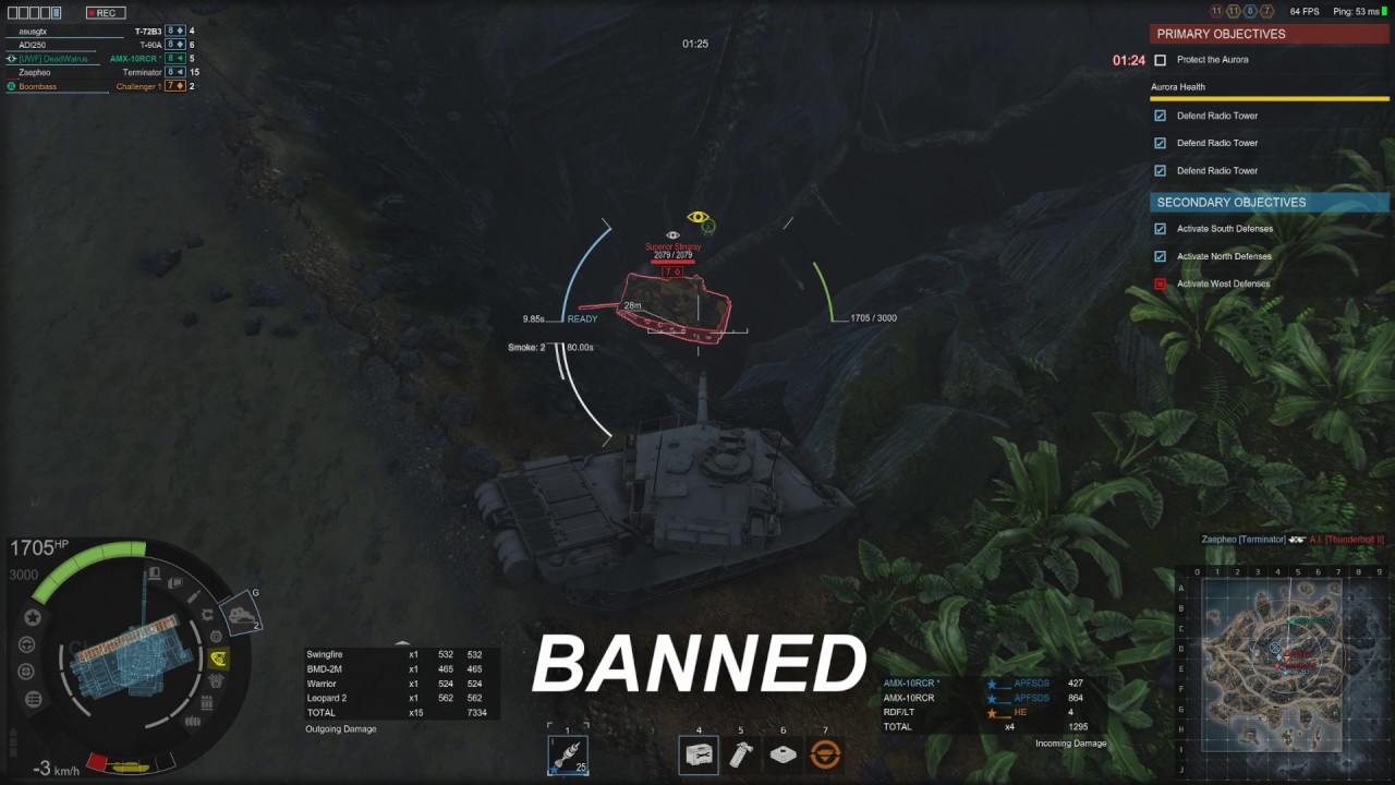 Armored Warfare - Walrus gets banned (and misses out a lot) - YouTube
