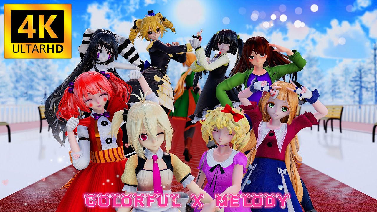 FNAF Anime Girls & Their Animatronics! Colorful x Melody 🎶💖 Sister ...