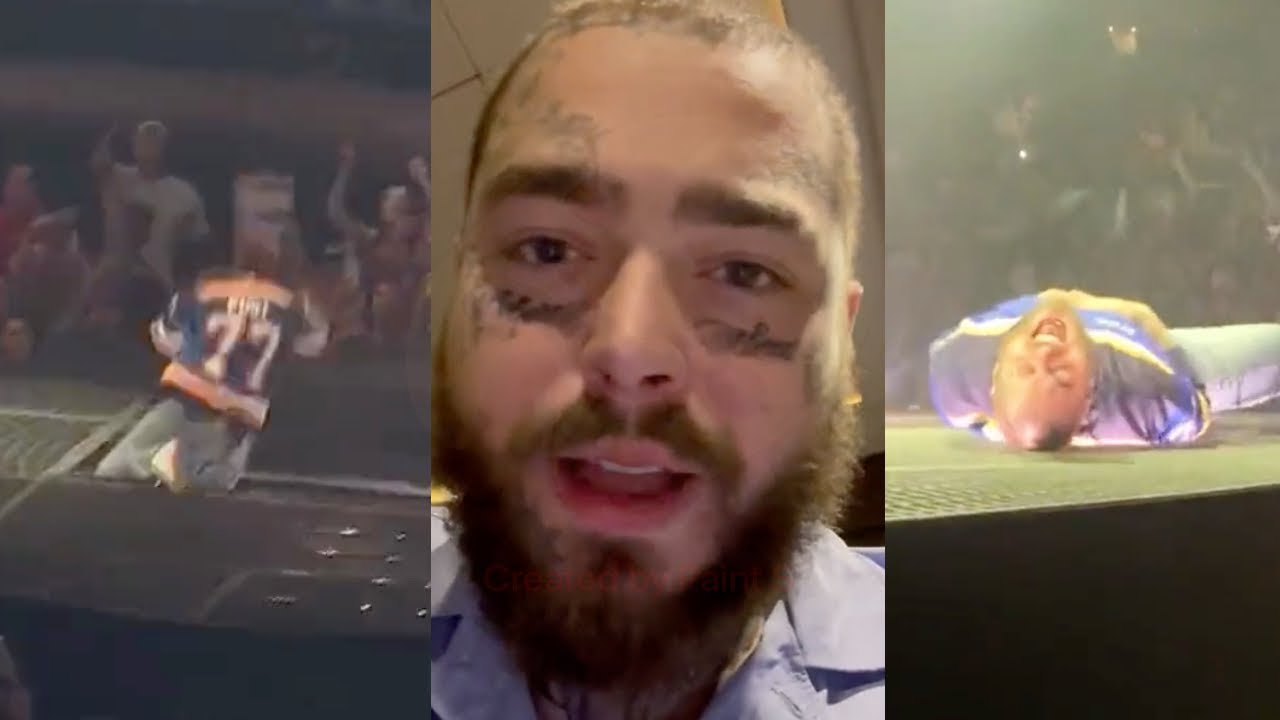 Post Malone Details Fall From Stage - YouTube