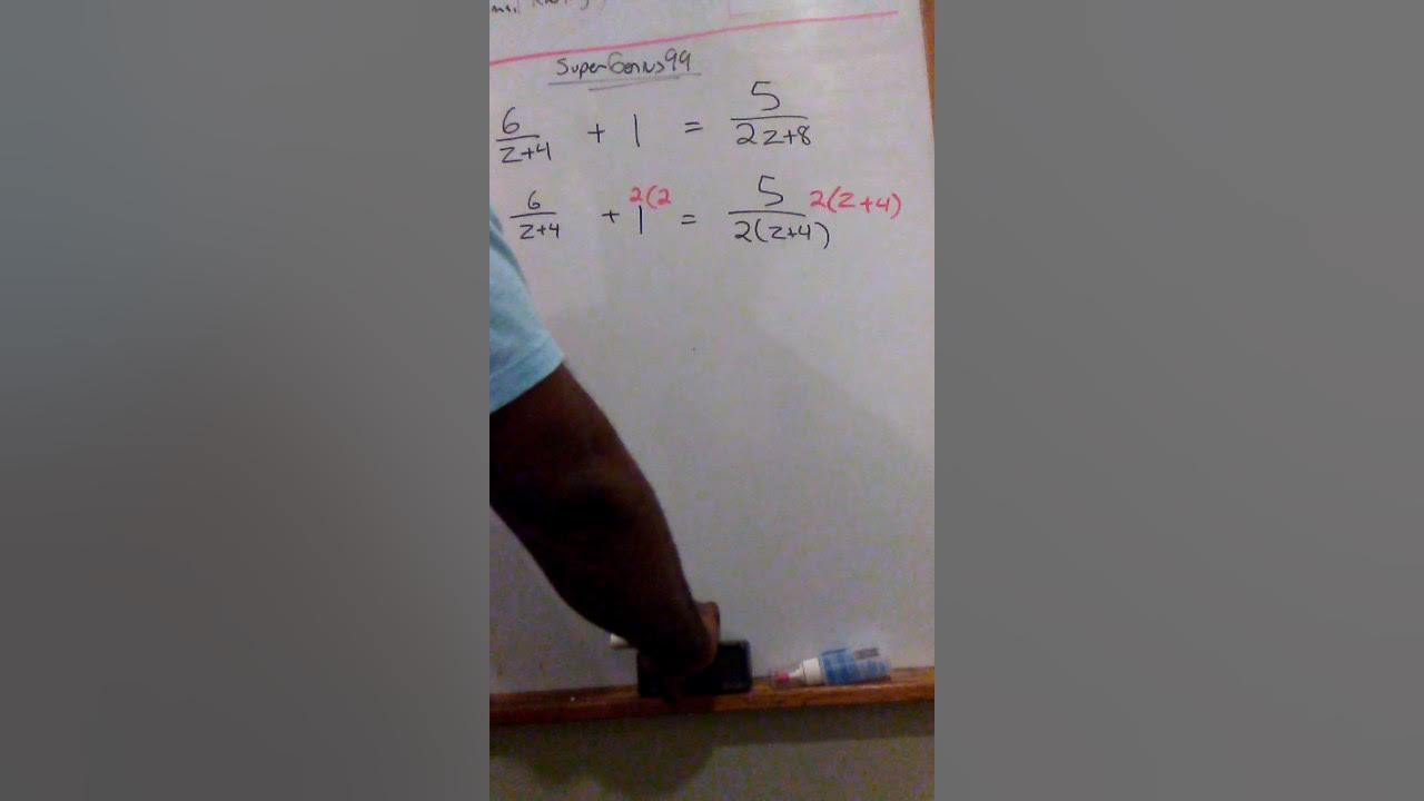 Solving equation with variables in the denominator - YouTube