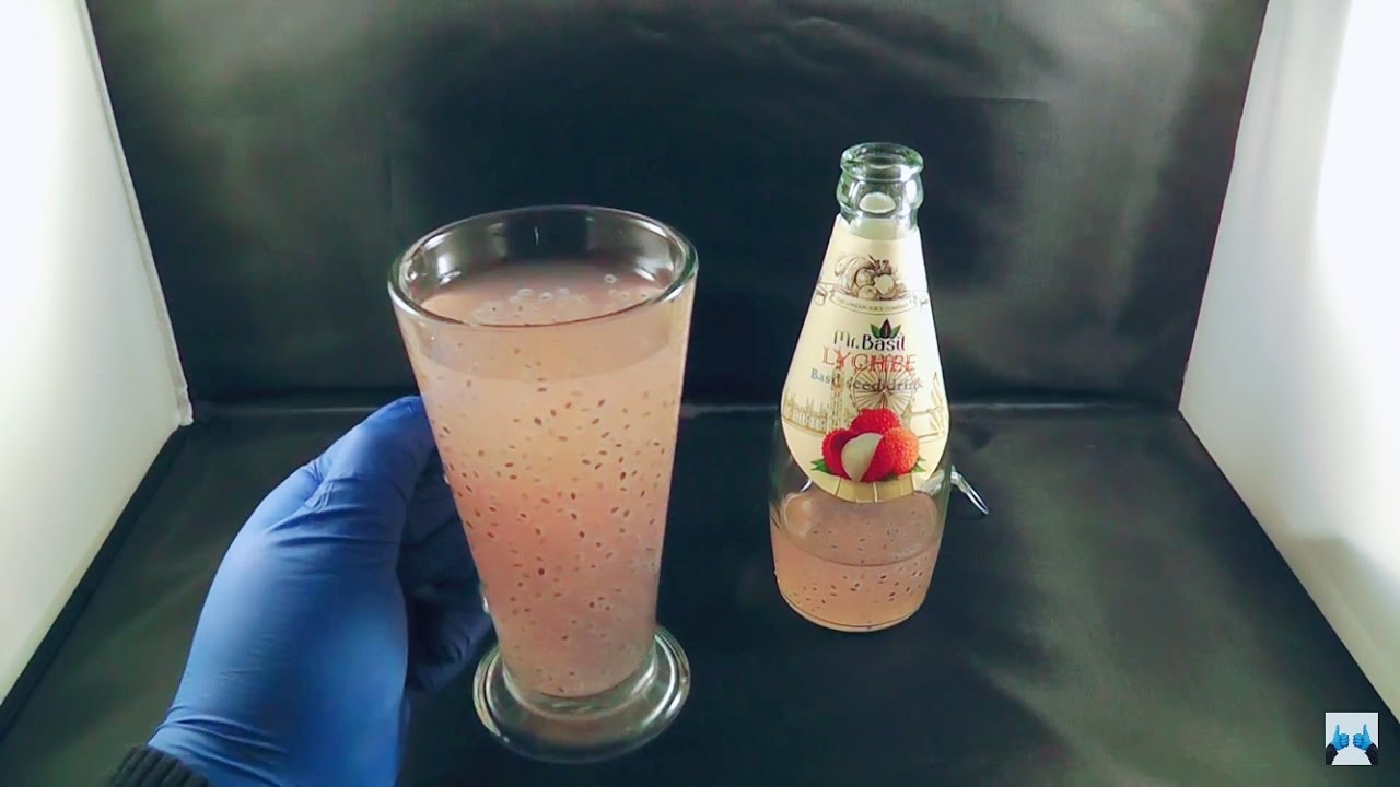 REVIEWING MR BASIL SEED LYCHEE DRINK OPENING TASTING UK SNACKS ASHENS ...
