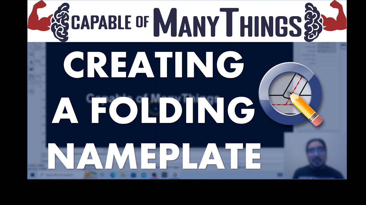 How to Make a Folding Nameplate in QCAD - YouTube