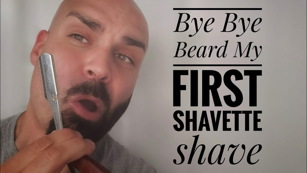 Bye Bye Beard : My first shavette shave - YouTube