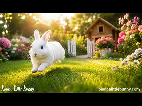 🐇 Bianca Corre Felice in Giardino e si Pulisce il Musino con le Zampine 💙