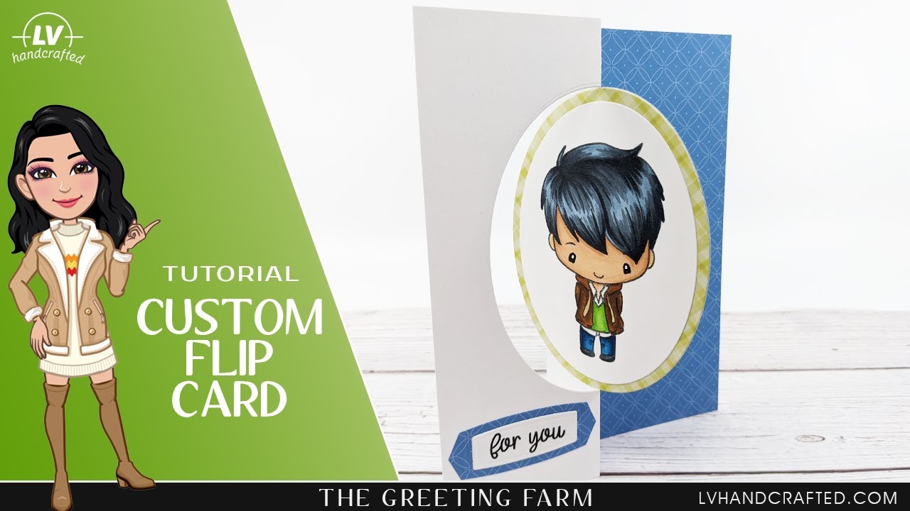 Tutorial - Custom Flip Card Featuring Gift Ian (front/back) - YouTube