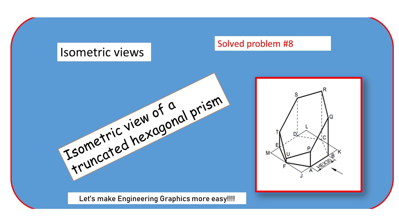 Isometric view of a truncated hexagonal prism - YouTube