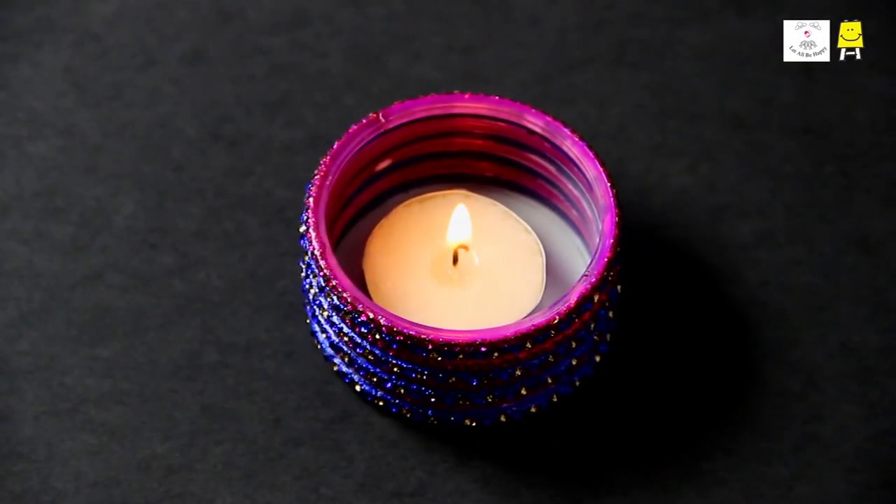 Bangle Art - Candle Stand (Hindi) I चूड़ियों का मोमबत्ती स्टैंड - YouTube