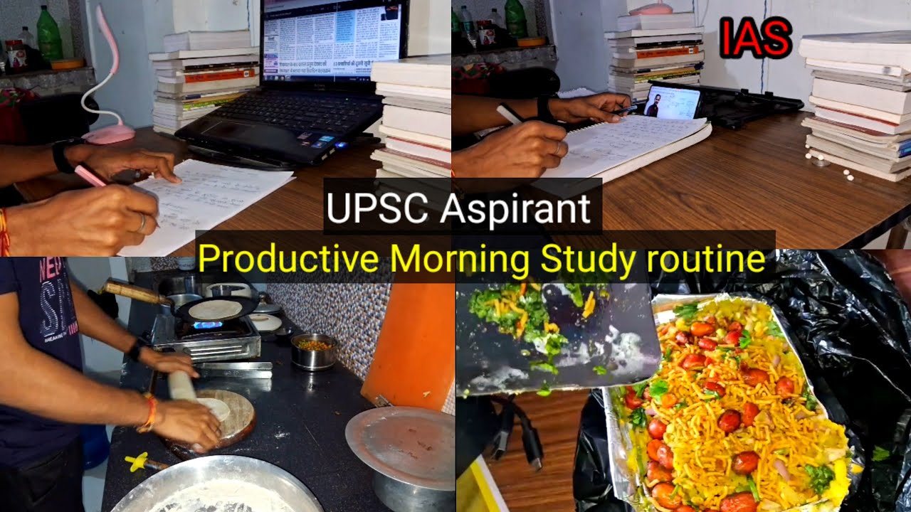 Morning😇 Productive Study Vlog📚|UPSC Prelims 2024 | IAS 2024 | A day in ...