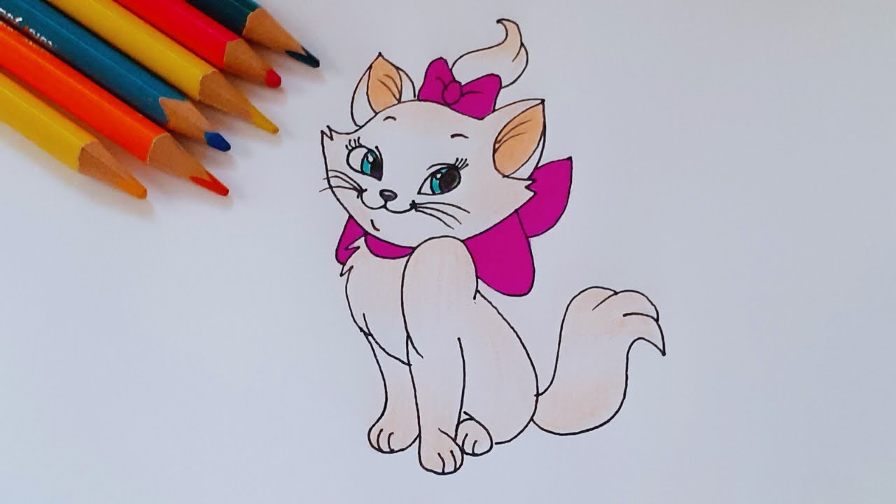 How to draw a cute cat easy||Sanrio charmmy kitty - YouTube