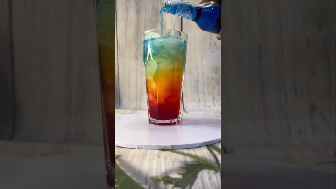 How to make rainbow mocktail #recipe #mocktail - YouTube