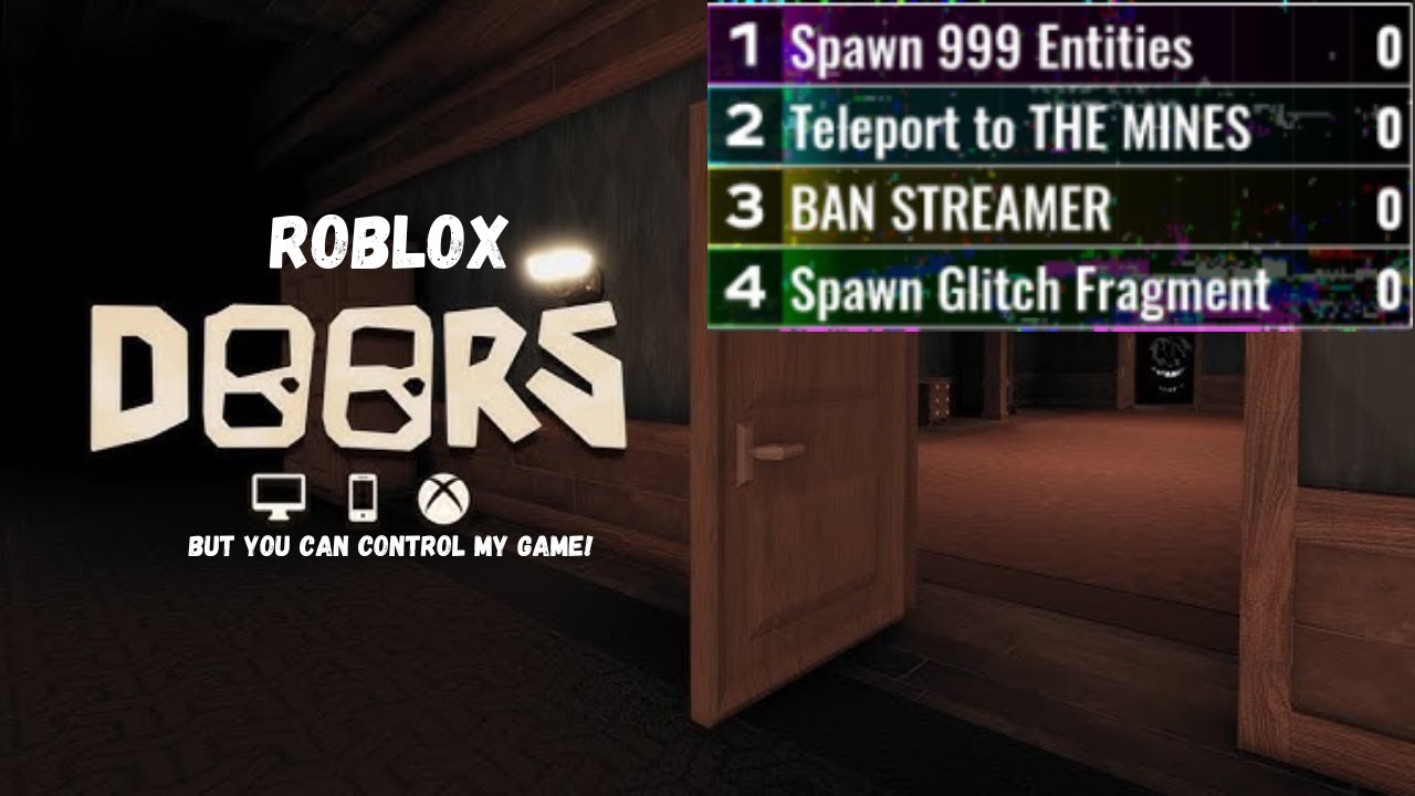 🔴LIVE🔴DOORS but you guys can control my game?!?! - YouTube