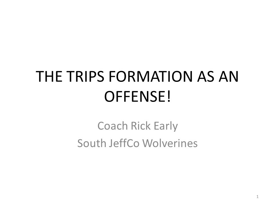 Trips formation as an Offense Clinic - Preview - YouTube