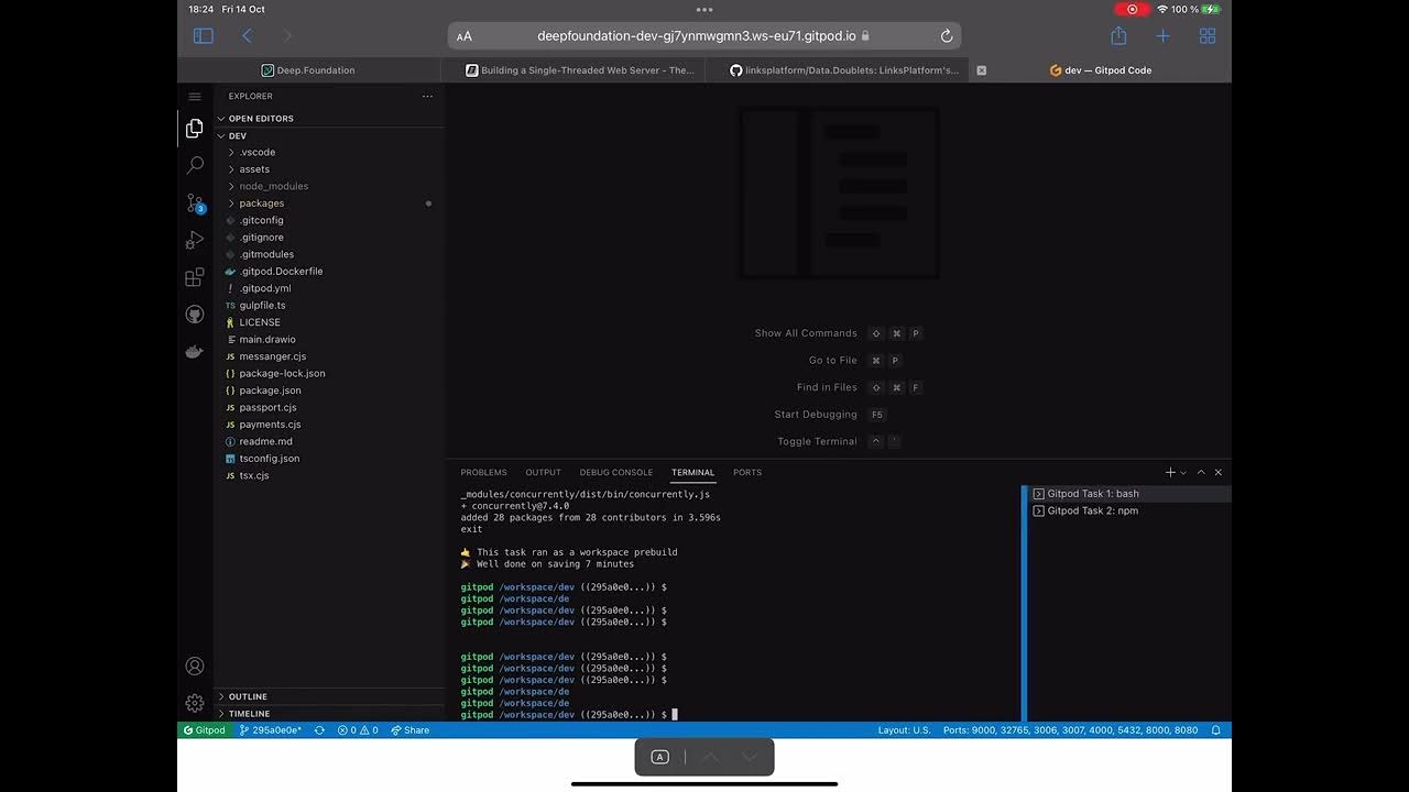 Weird behavior of VSCode inside Blink vs Safari Browser on iPad Pro - YouTube