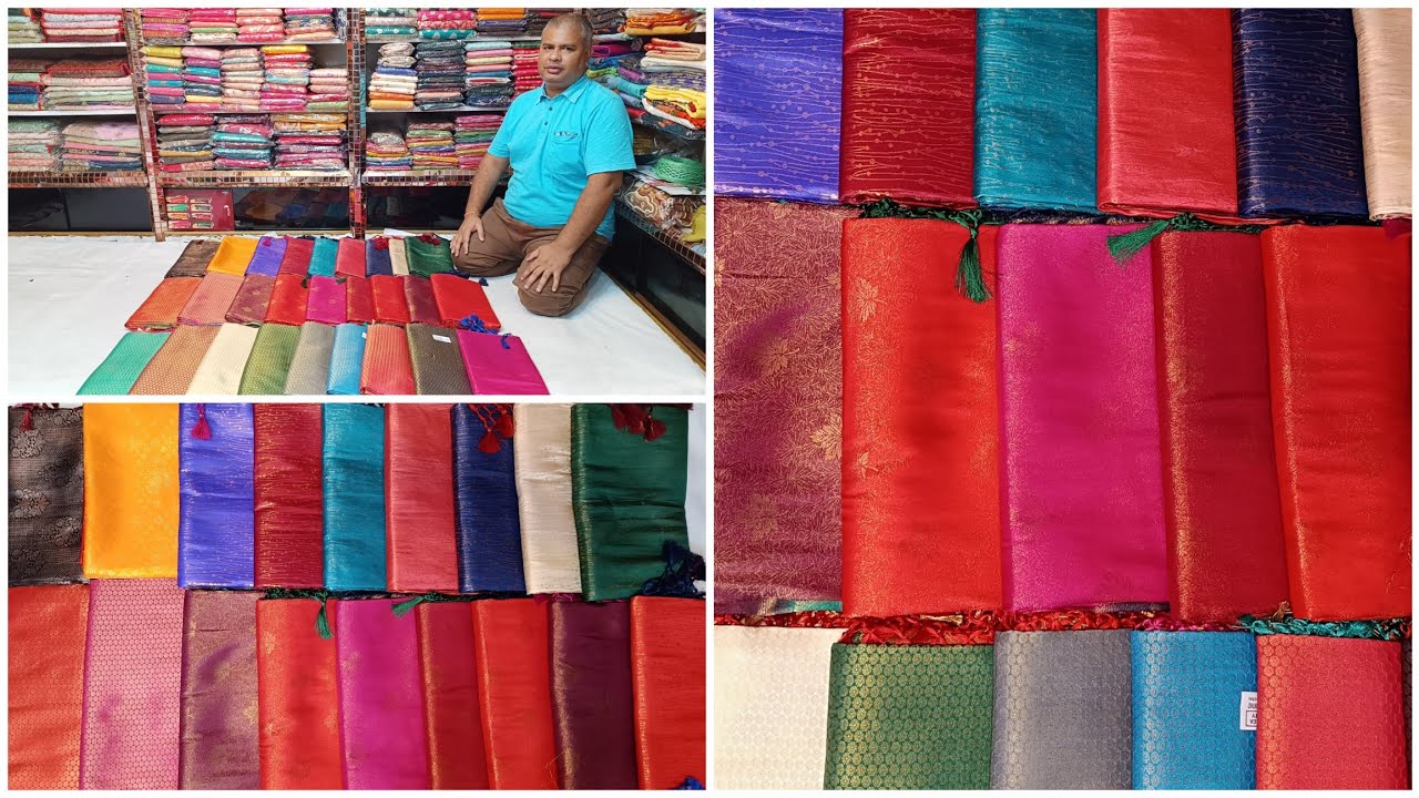 Pujar new design quality full indian kanjivorom pure soft katan sharee ...