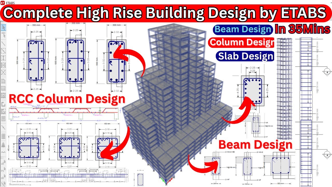 Complete G+20 High rise Building design by ETABS Software | Building ...