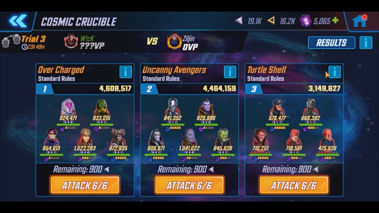 Marvel Strike Force Ultimate 32 Tournament Cosmic Crucible Trial 3 ...