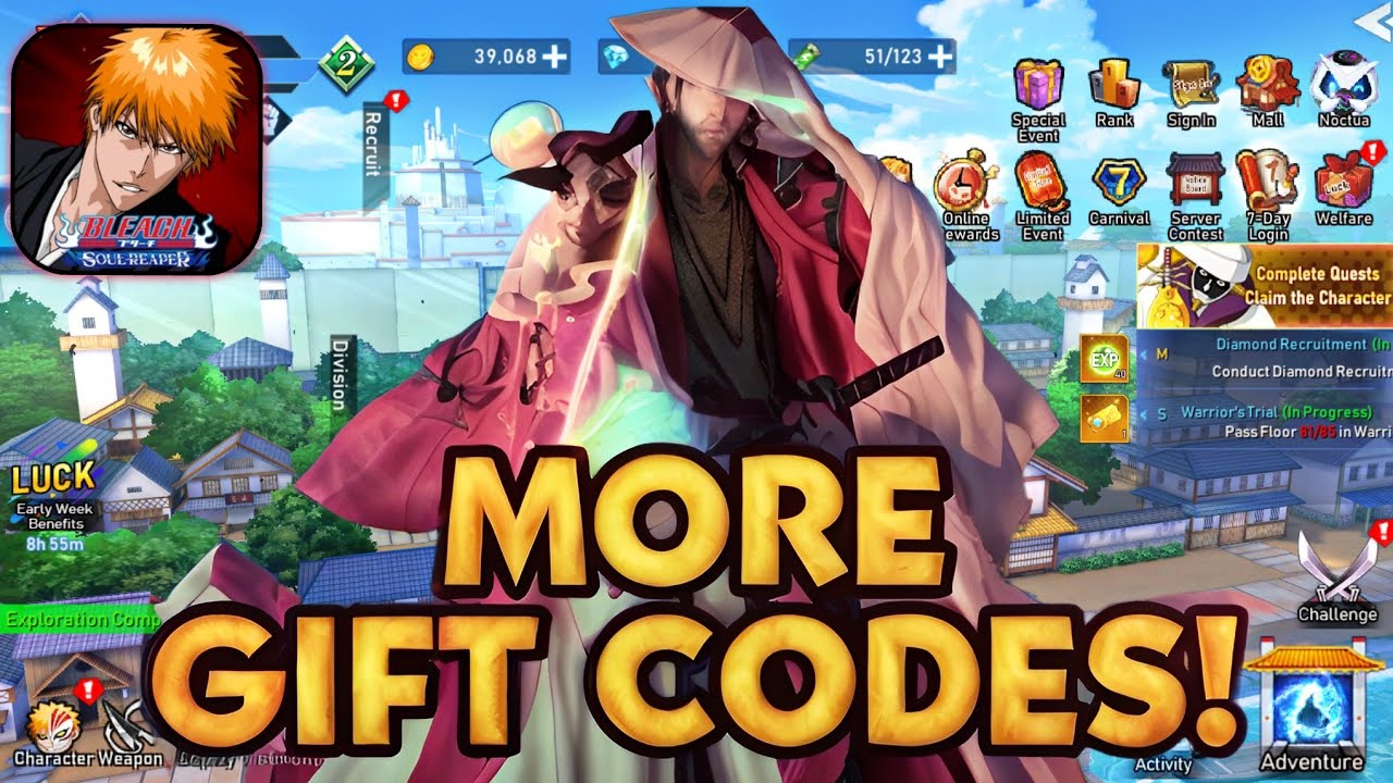 MORE GIFT CODES! Redeem NEW Codes in Bleach: Soul Reaper - YouTube