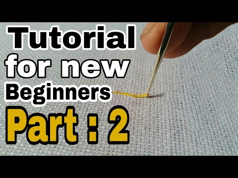Hand Embroidery Basic Chain stitch tutorial for beginners | Aari work | maggum work - YouTube