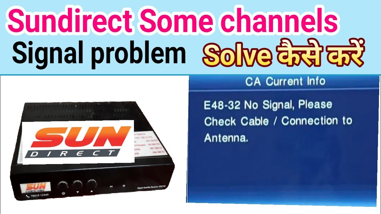 Sundirect Signal problem Some channels || Some Channels Signals Problem ...