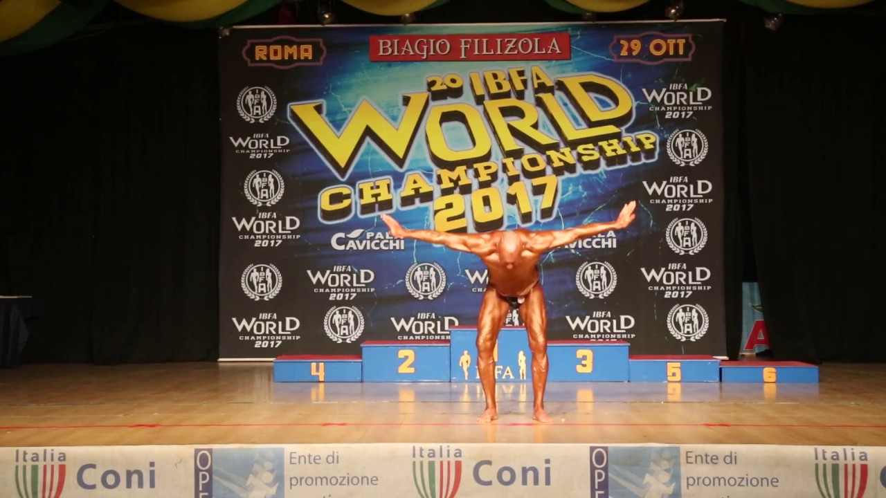 Dion Friedlands Posing Routine At The Ibfa World Championships In Rome