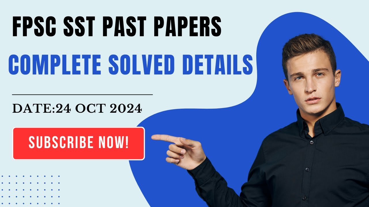FPSC Secondary School Teacher Past Paper Date 24 Oct 2024 | FPSC Past ...