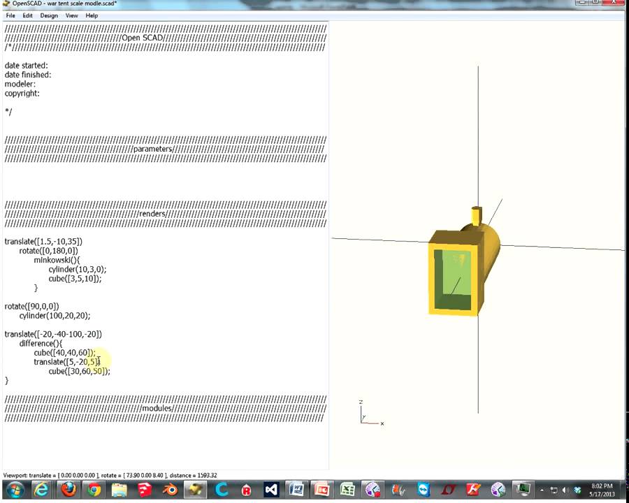 modular transformations in OpenSCAD - YouTube