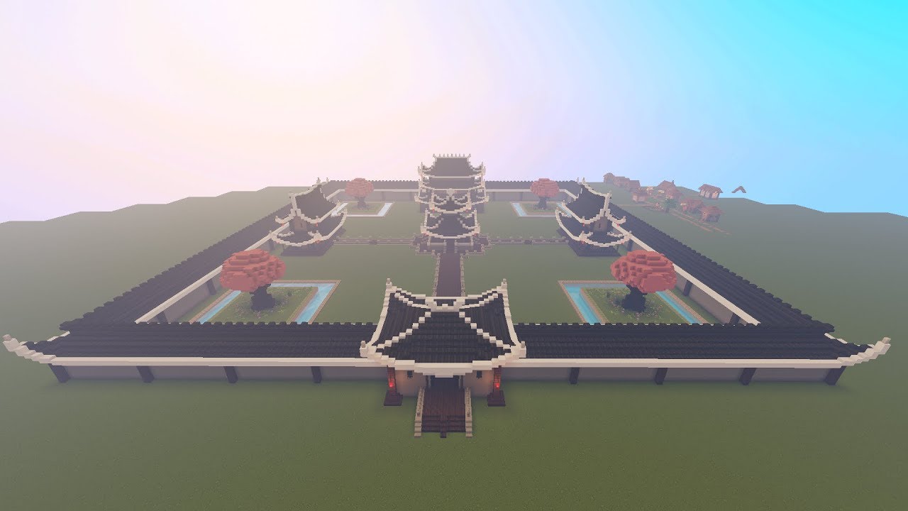 How to build a Chinese Palace in minecraft | بناء قصر صيني في ماين ...