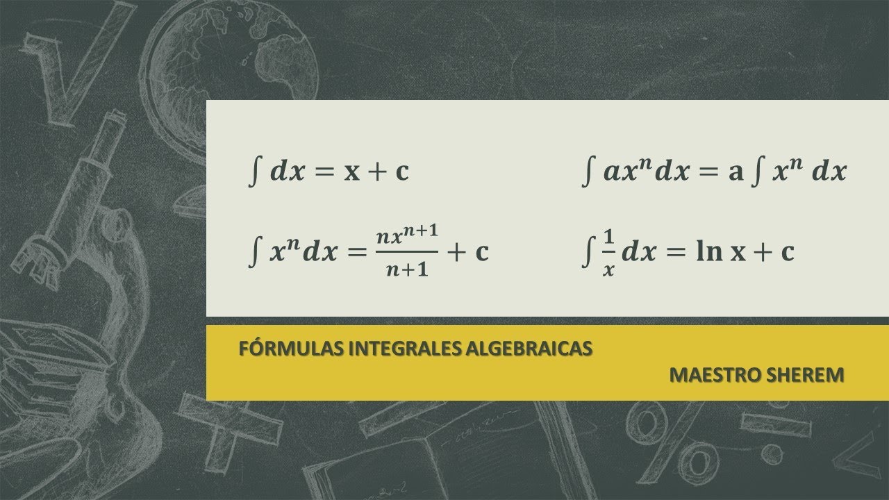 Integrales Algebraicas - Fórmulas 1 - YouTube