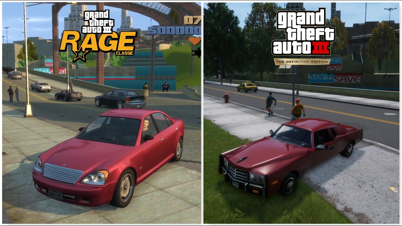 GTA 3 RAGE Mod VS GTA 3 Definitive Edition (MOD VS DEFINITIVE EDITION ...