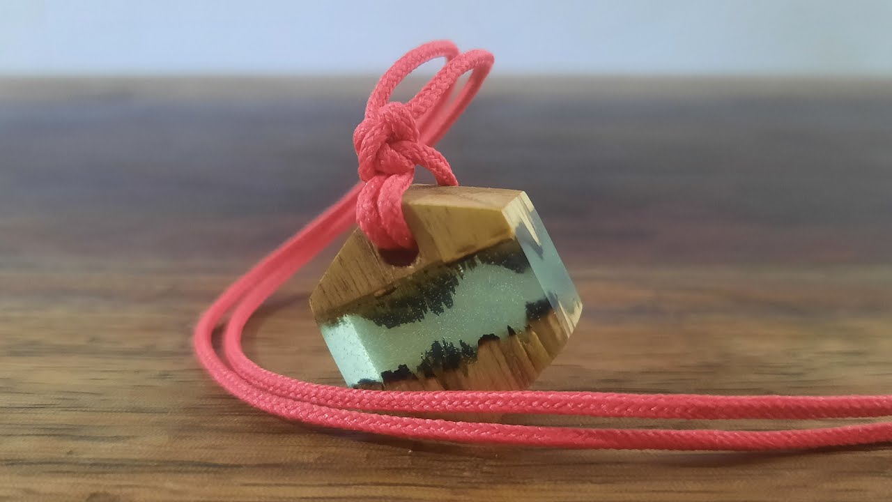 Kerajinan kayu dan resin membuat liontin segi enam - YouTube