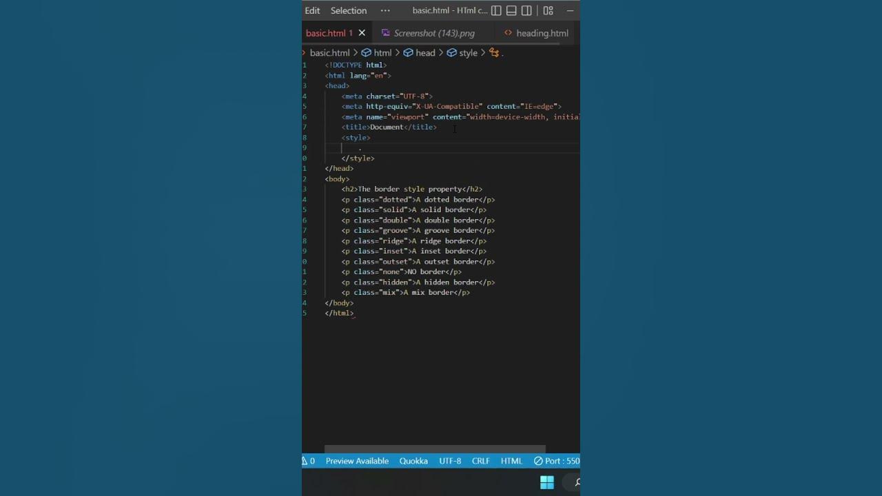 How to create border in html CSS #shorts #shortsfeed #html #css - YouTube