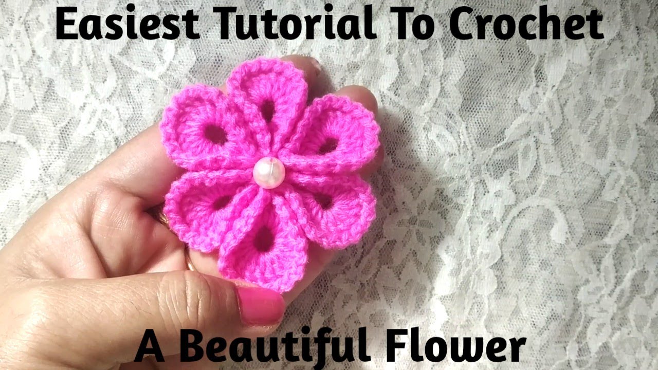 Easy Crochet Flower Pattern!! Beautiful Crochet Flower for Beginners ...