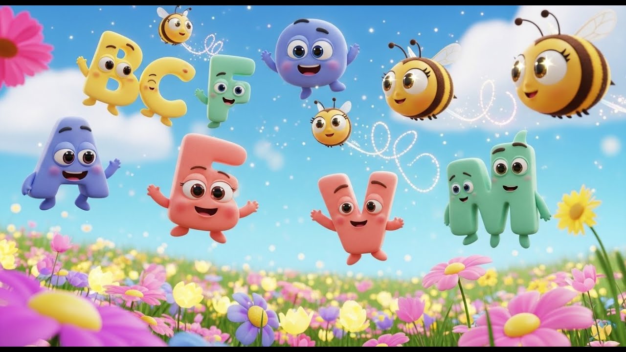 Learn ABCs with Busy Little Bees | Nursery Rhyme Song for Kids - YouTube